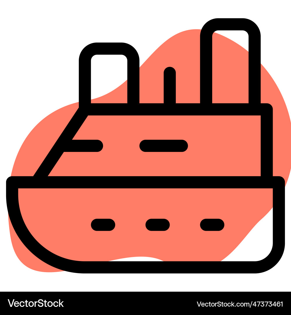 Ferry a watercraft vehicle for passengers Vector Image