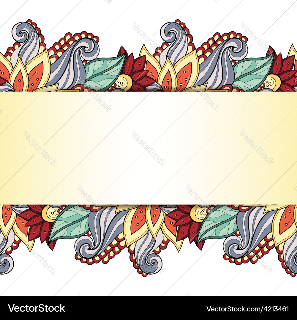 Floral document template Royalty Free Vector Image