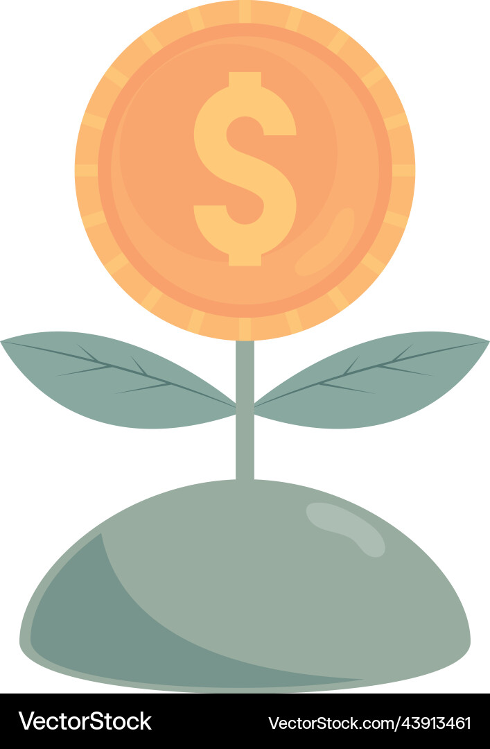 Money income plant Royalty Free Vector Image - VectorStock