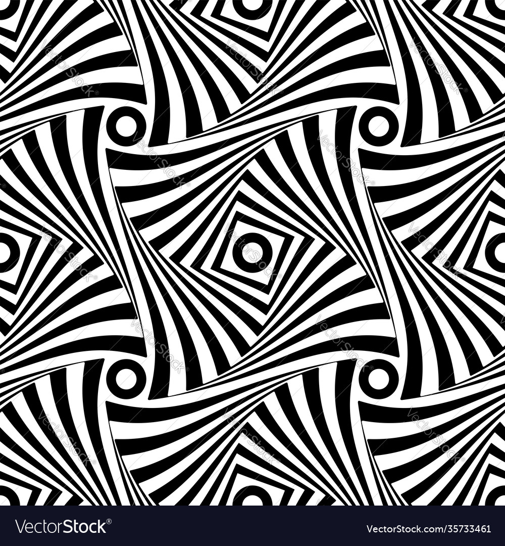 Seamless op art pattern Royalty Free Vector Image