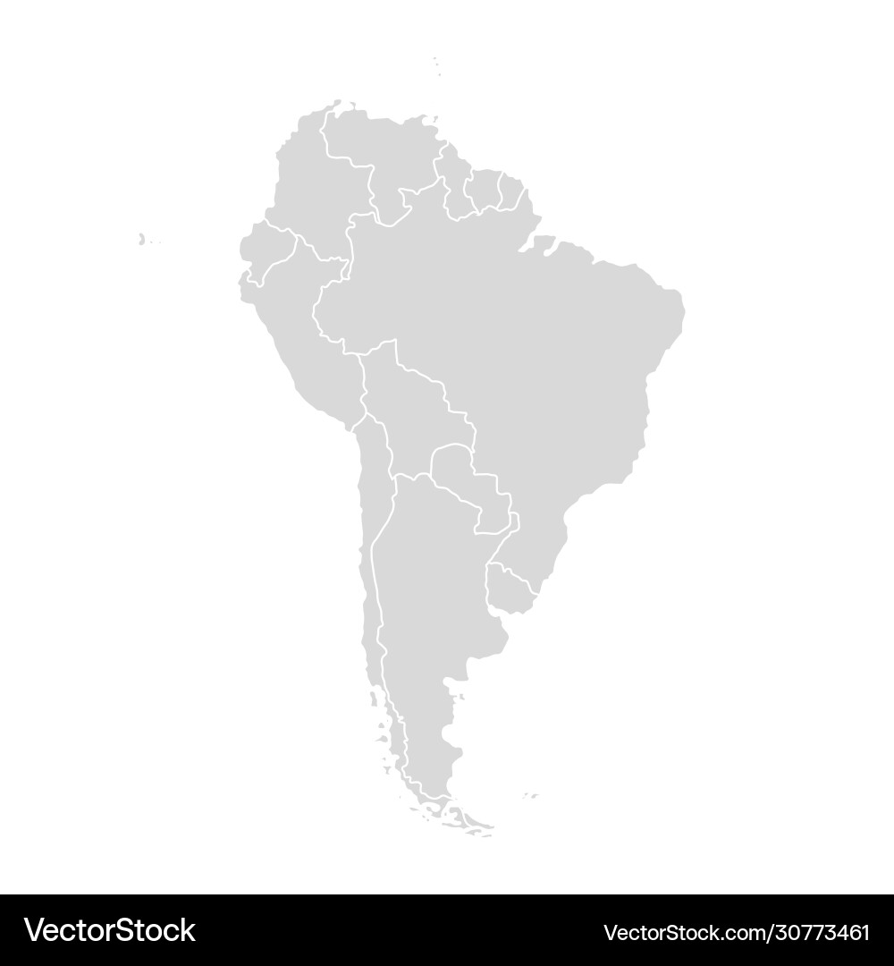 South america map latin world Royalty Free Vector Image