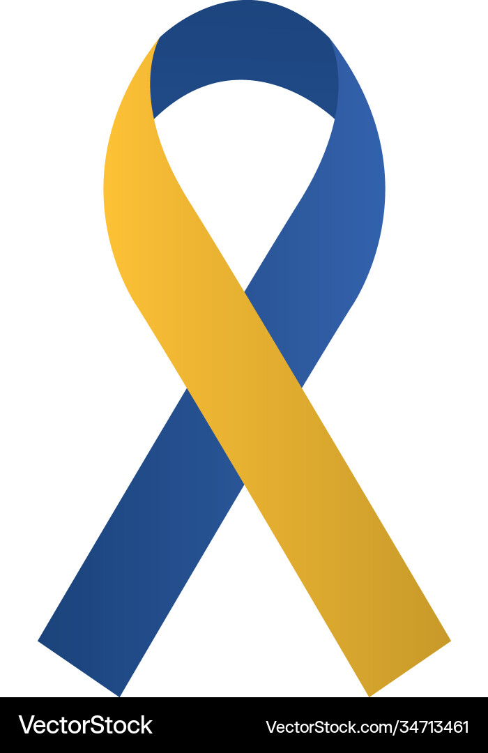 Syndrome down ribbon campaign icon Royalty Free Vector Image