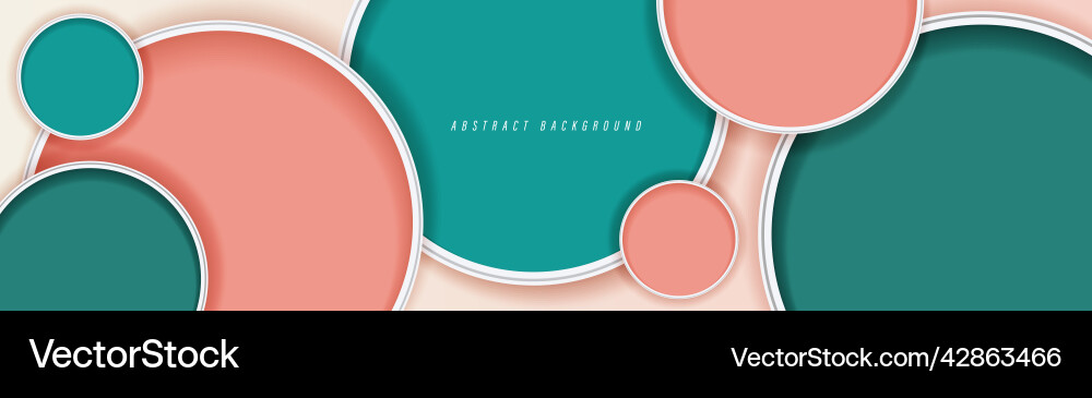 Abstract modern pink and green geometric circle Vector Image