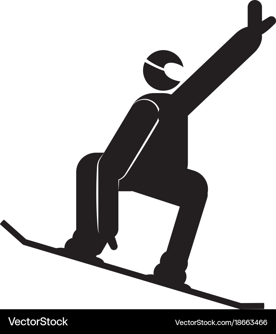 Abstract snowboarding symbol Royalty Free Vector Image