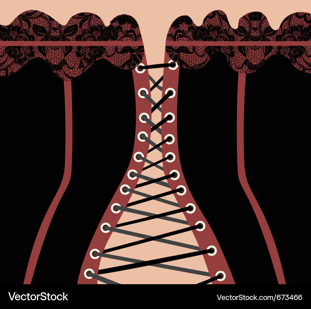 Background in the shape of corset Royalty Free Vector Image
