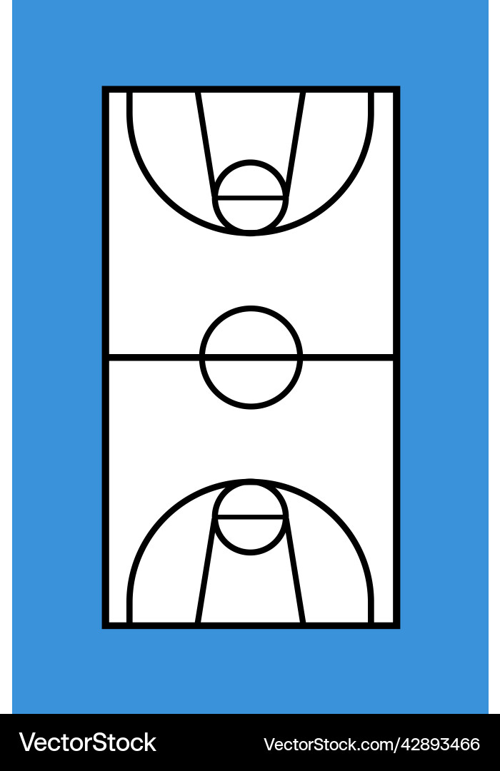 Basketball court Royalty Free Vector Image - VectorStock