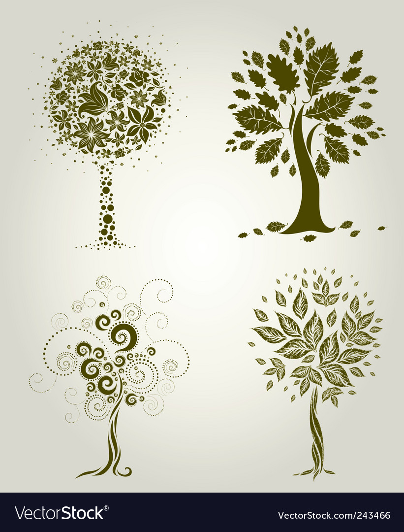 Decorative tree Royalty Free Vector Image - VectorStock