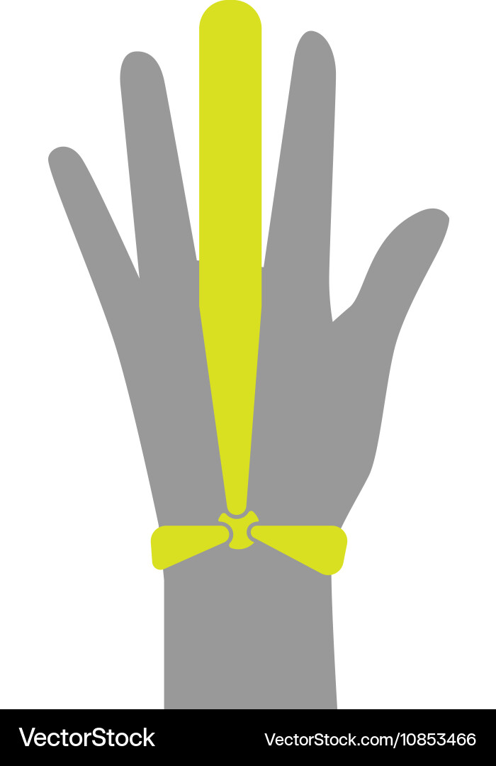 Flat icon injured finger with bandage Royalty Free Vector