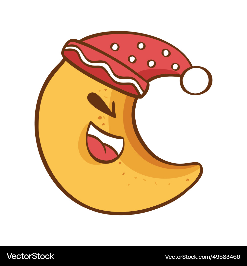 Gingerbread cookies christmas moon Royalty Free Vector Image