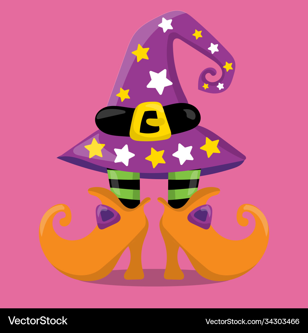 Halloween feet witch feet 11 Royalty Free Vector Image