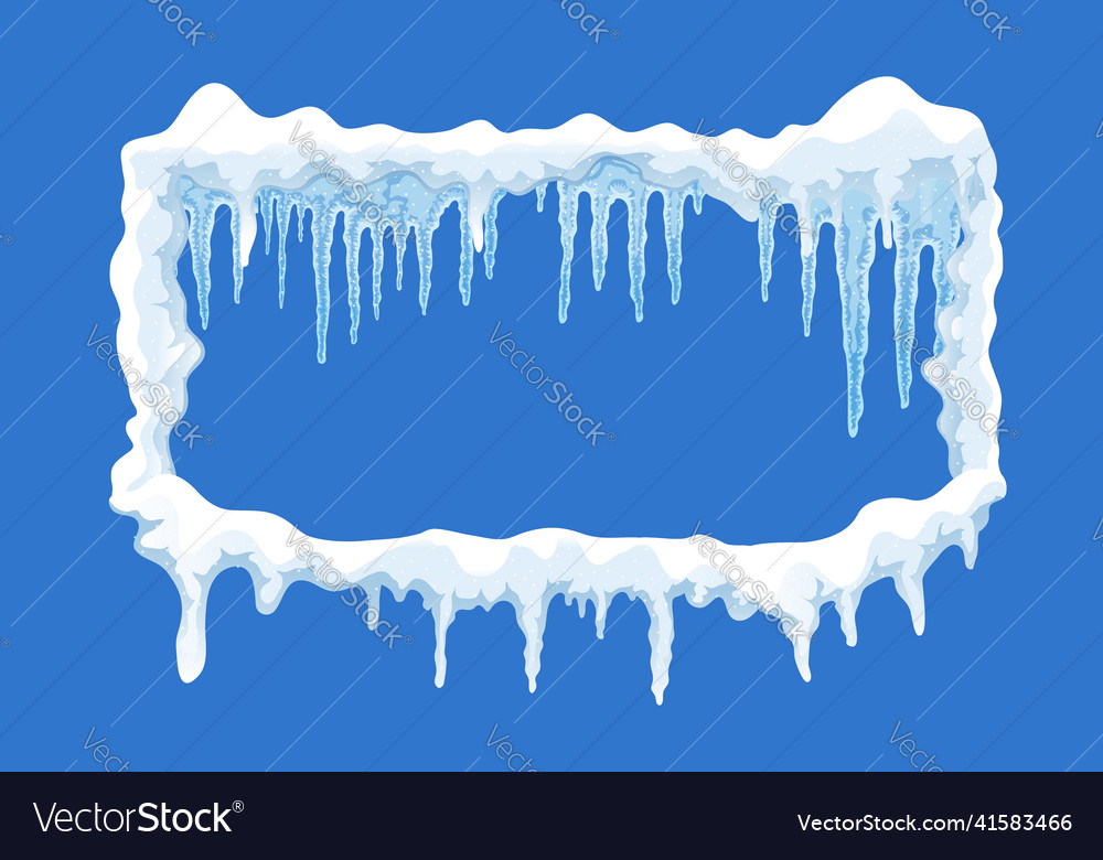 Ice cap frame composition Royalty Free Vector Image