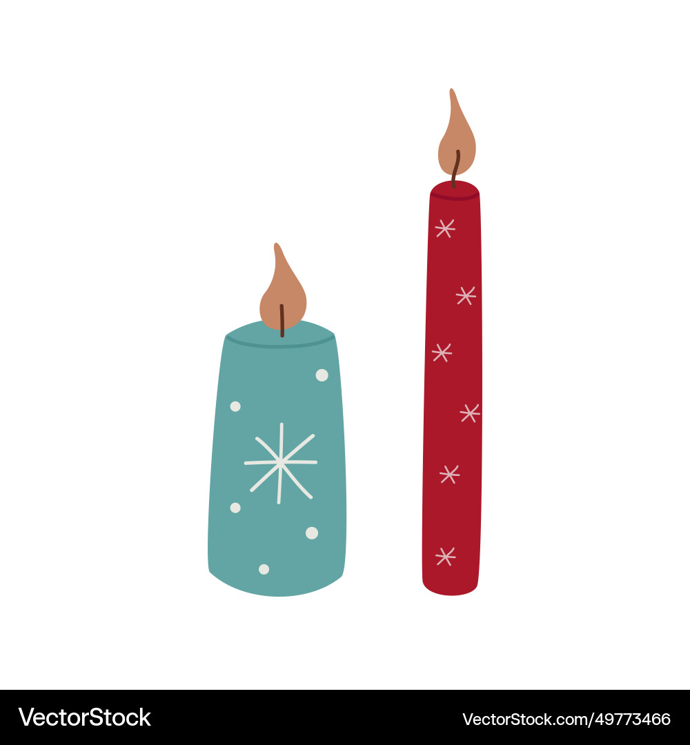Merry christmas candles Royalty Free Vector Image