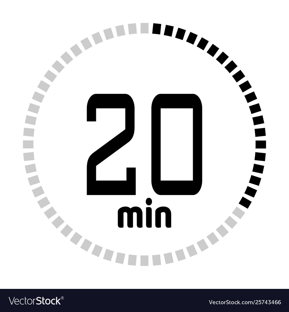 Minutes countdown timer Royalty Free Vector Image