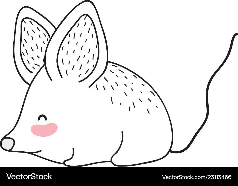 Mouse wild animal cartoon Royalty Free Vector Image