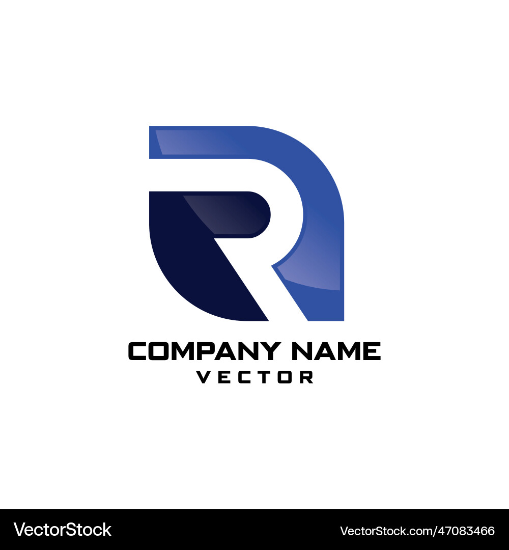 R symbol business logo design Royalty Free Vector Image