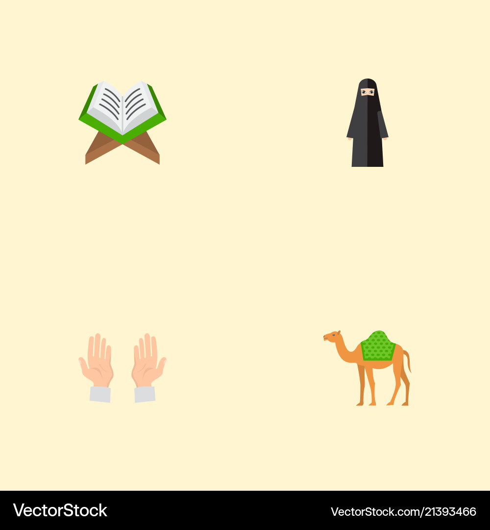 Set religion icons flat style symbols Royalty Free Vector