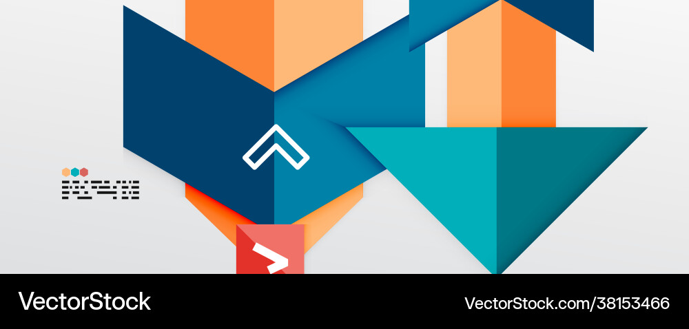 Shiny color triangles and geometric shapes Vector Image