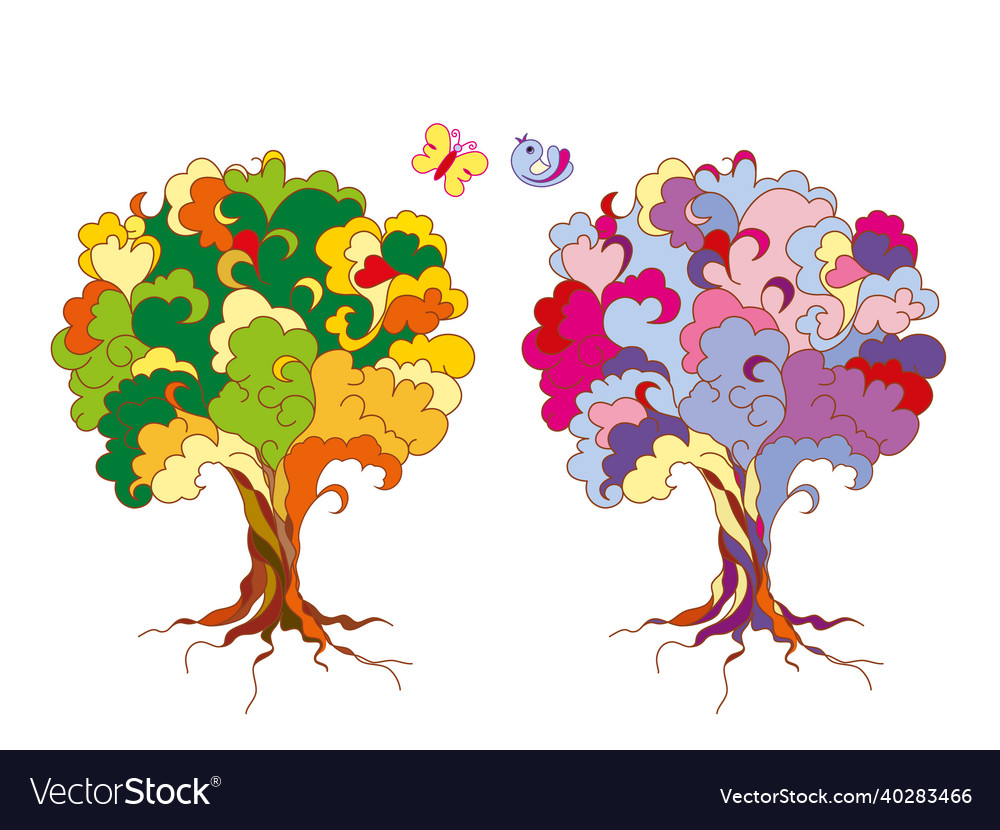 Stylized tree Royalty Free Vector Image - VectorStock