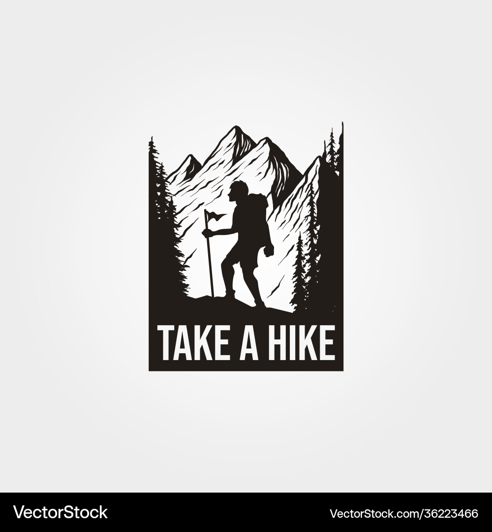 Take a hike t shirt design Royalty Free Vector Image