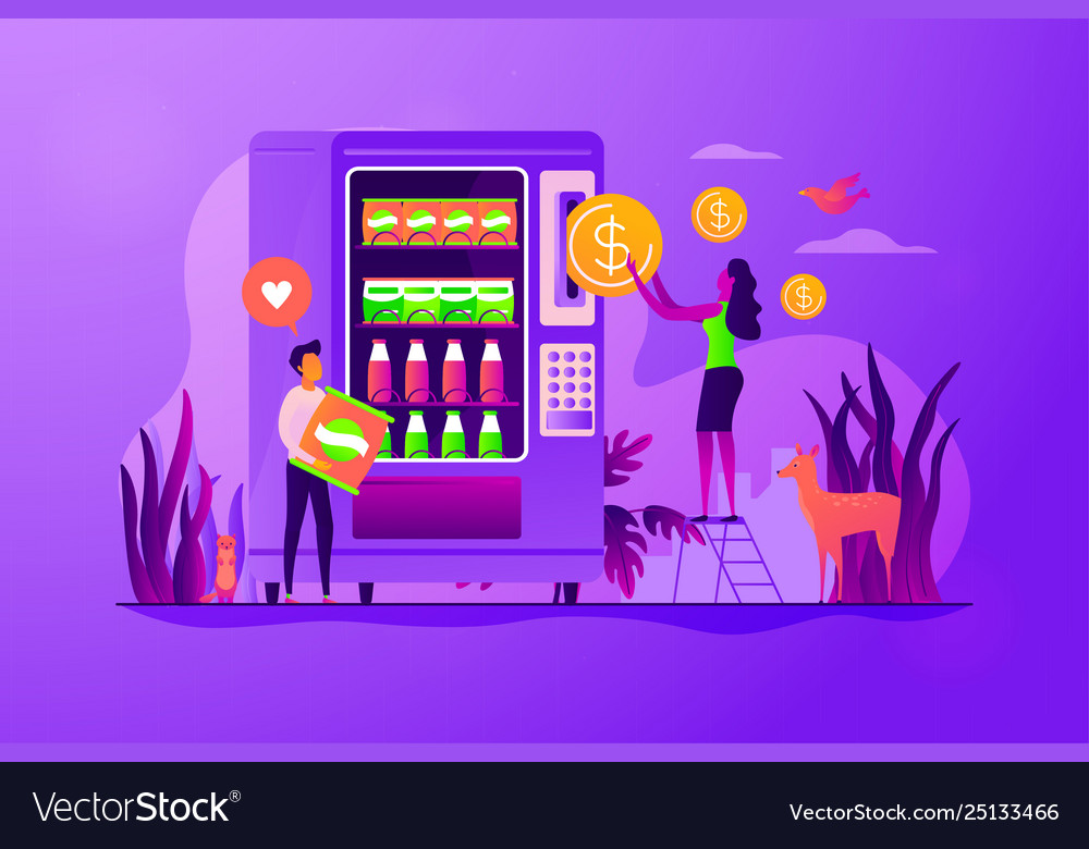 Vending machine service concept Royalty Free Vector Image Vending machine service concept Royalty Free Vector Image