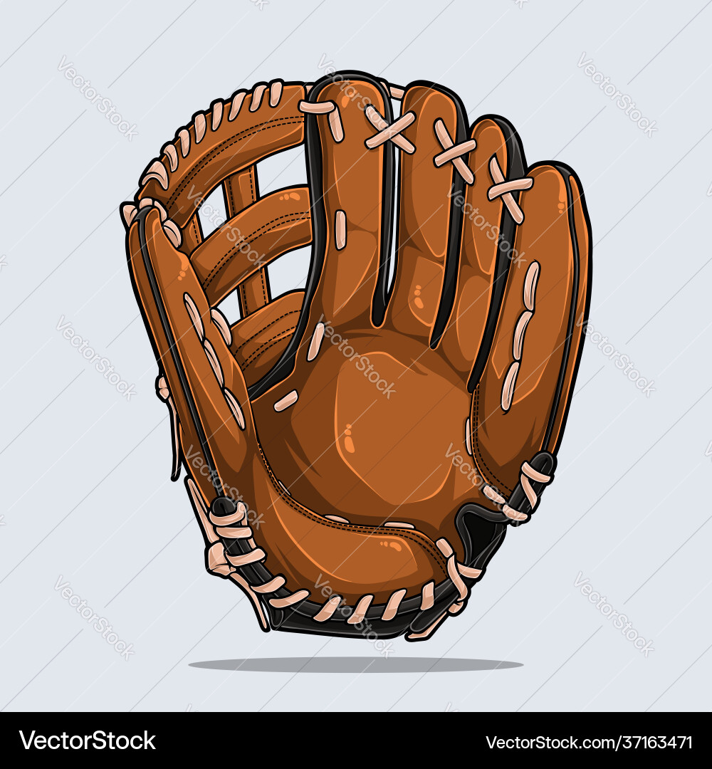 Baseball Glove Isolated Equipment Royalty Free Vector Image