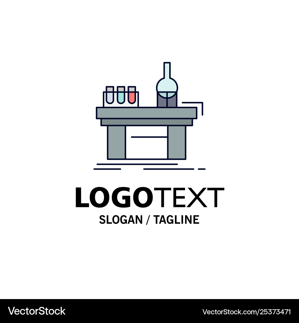 Biology chemistry lab laboratory production flat Vector Image