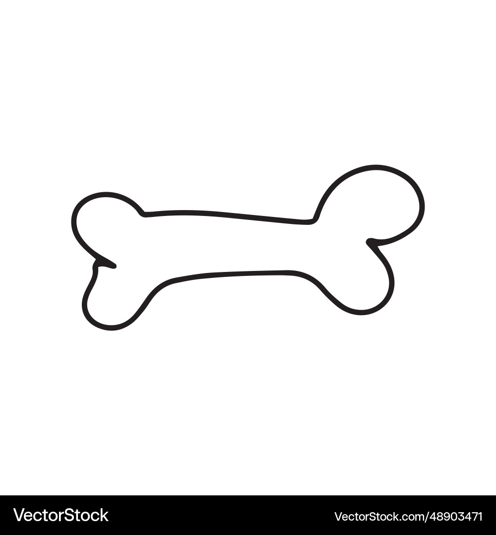 Bone for dog template logo Royalty Free Vector Image