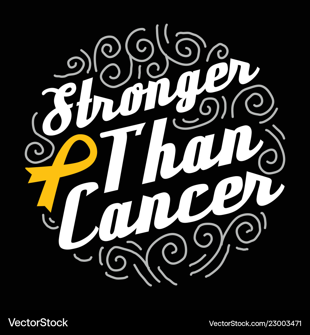 Cancer quote and saying set Royalty Free Vector Image