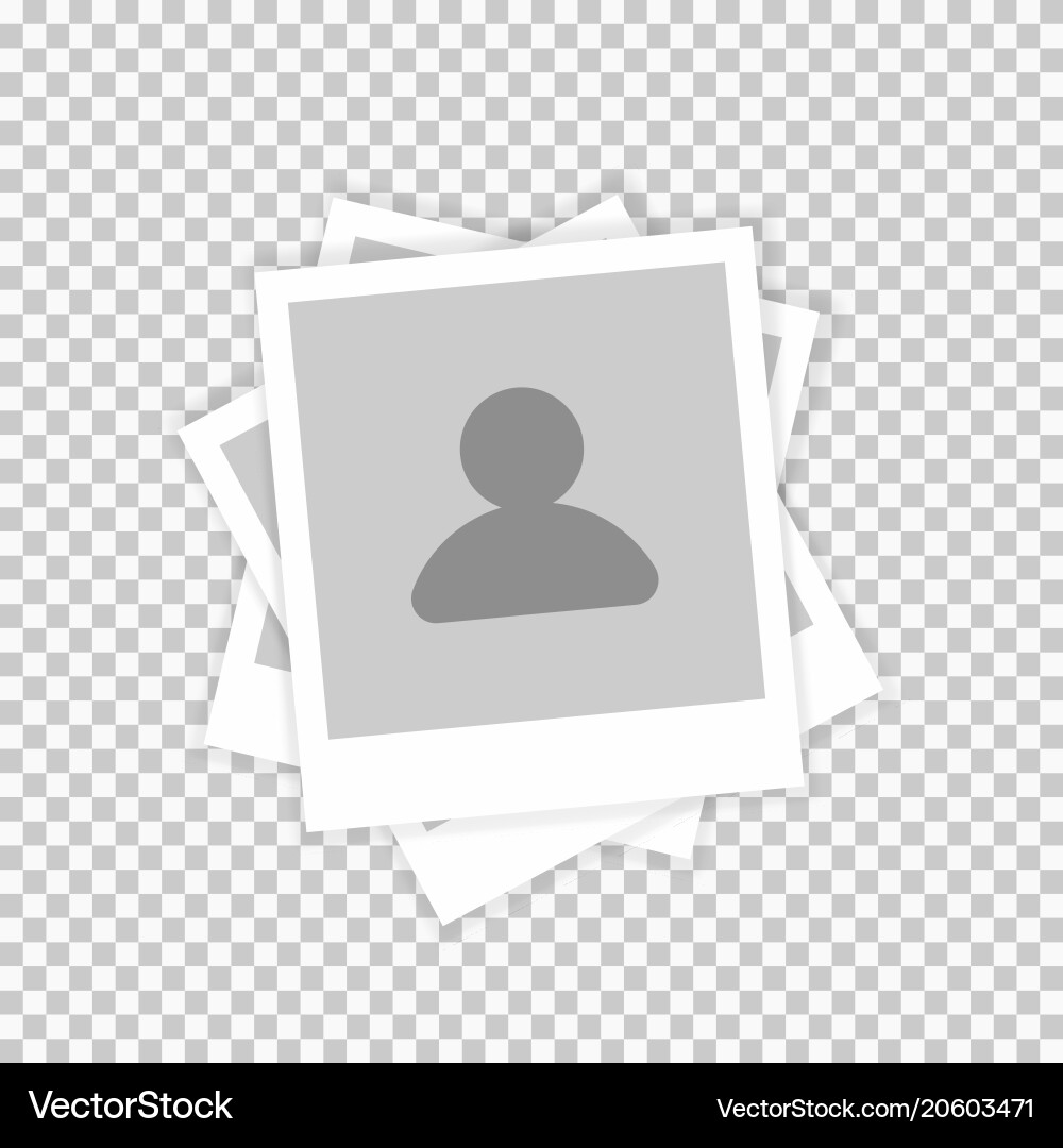 Profile picture photo image template male Vector Image