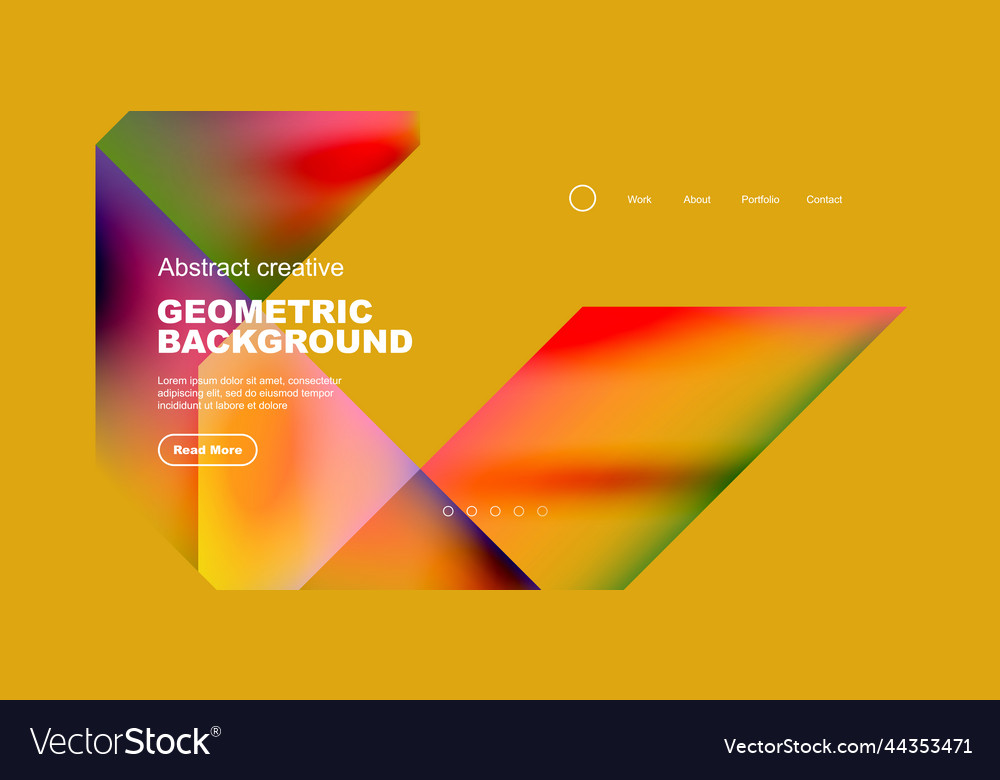Triangles With Fluid Gradients Abstract Landing Vector Image