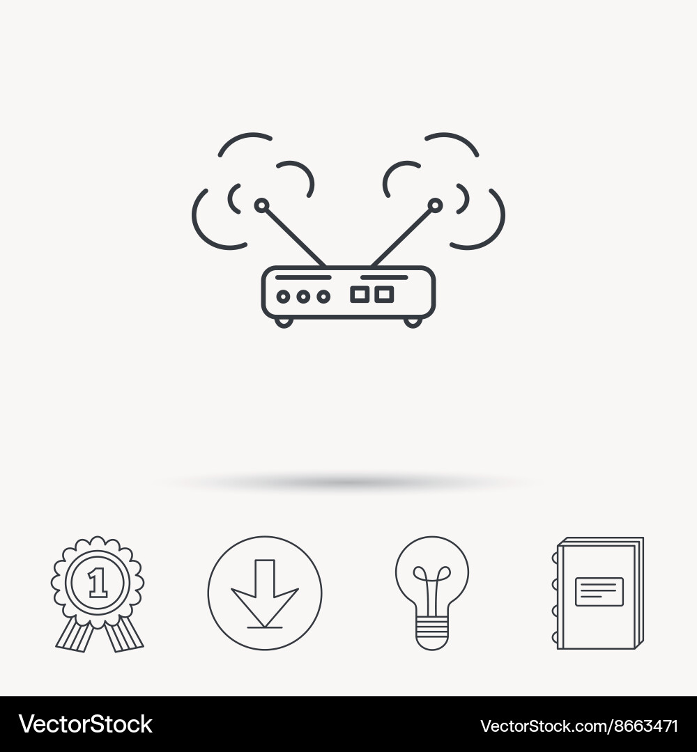 Wi-fi router icon wifi wireless internet sign Vector Image