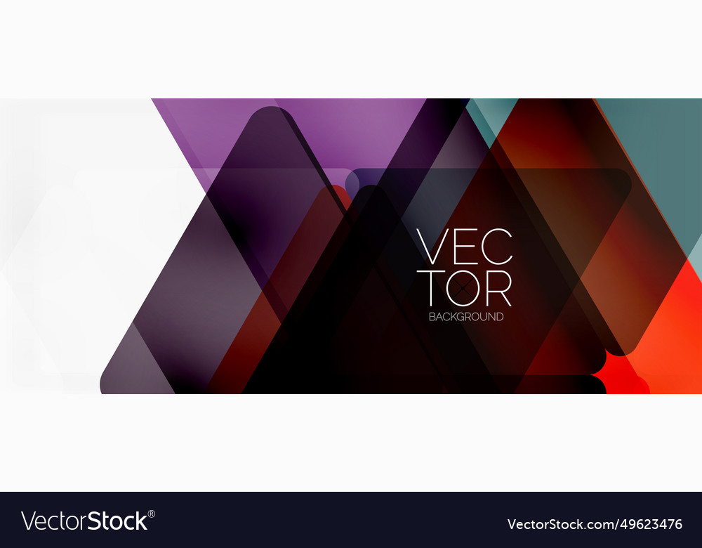 Abstract background color transparent triangles Vector Image