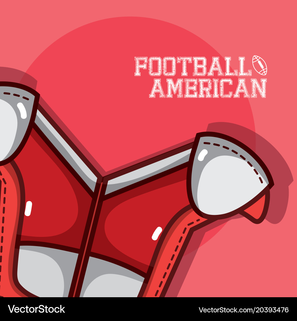 American football red design Royalty Free Vector Image