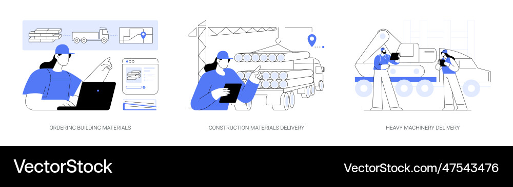 Construction supply management abstract concept Vector Image