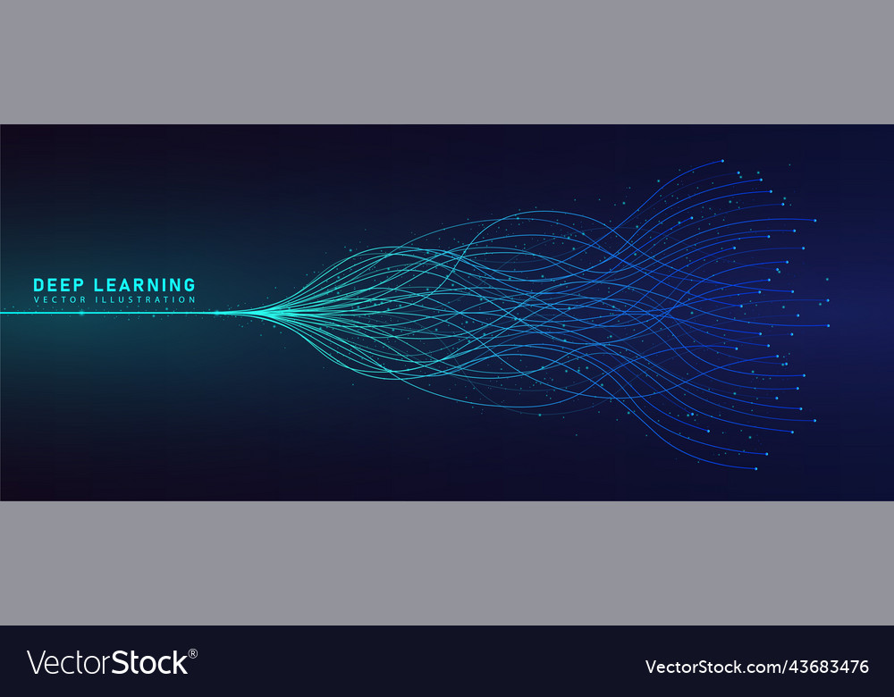 Deep learning visualization Royalty Free Vector Image