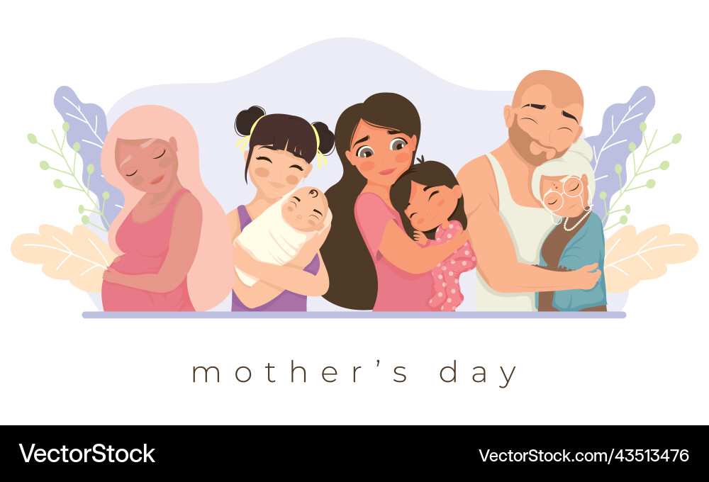 Happy mothers day card Royalty Free Vector Image