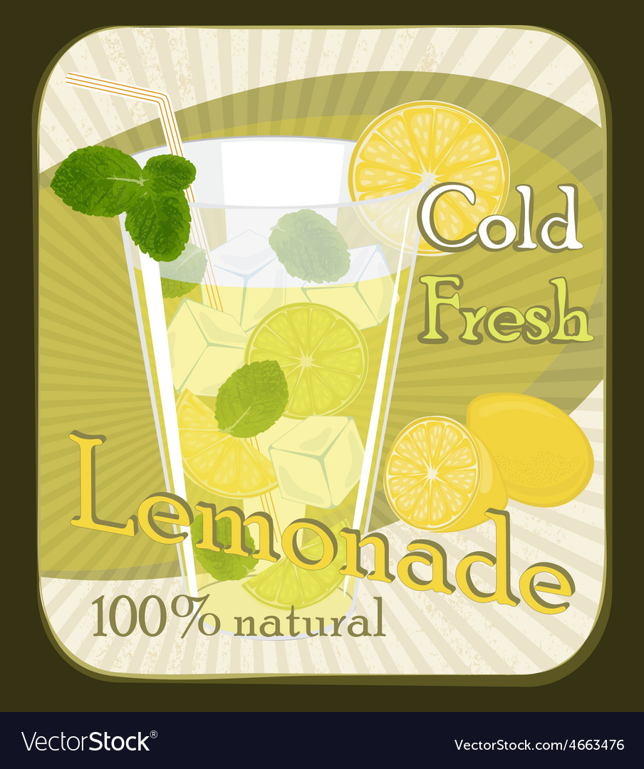 Lemonade poster Royalty Free Vector Image - VectorStock