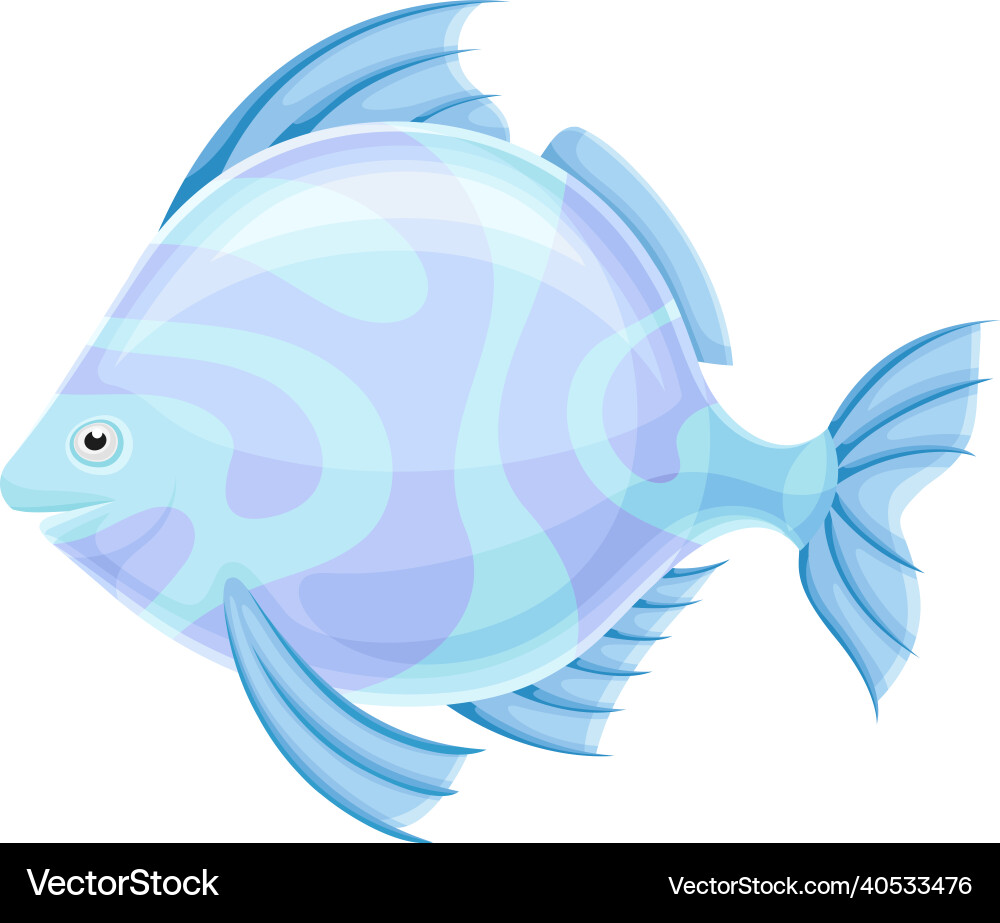 Marine tropical fish beautiful light blue exotic Vector Image