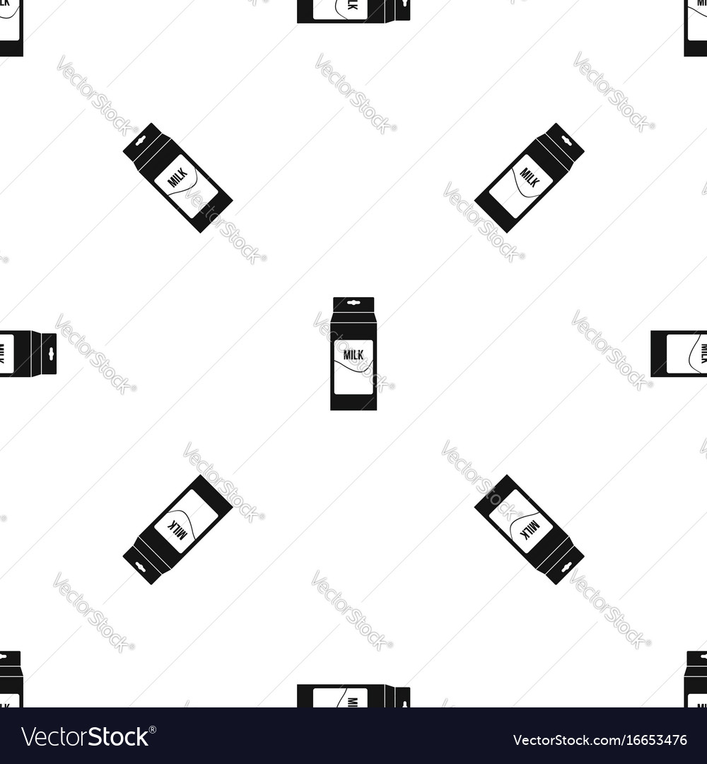 Milk pattern seamless black Royalty Free Vector Image