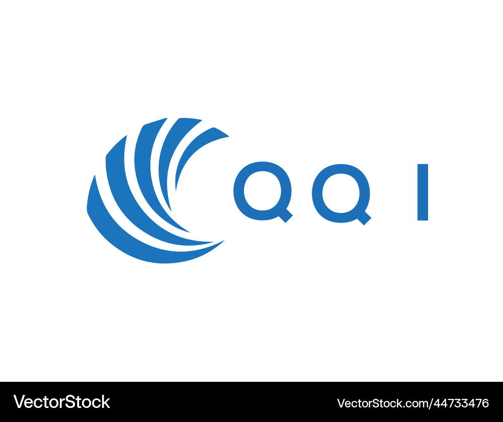 Qqi letter logo design on white background Vector Image
