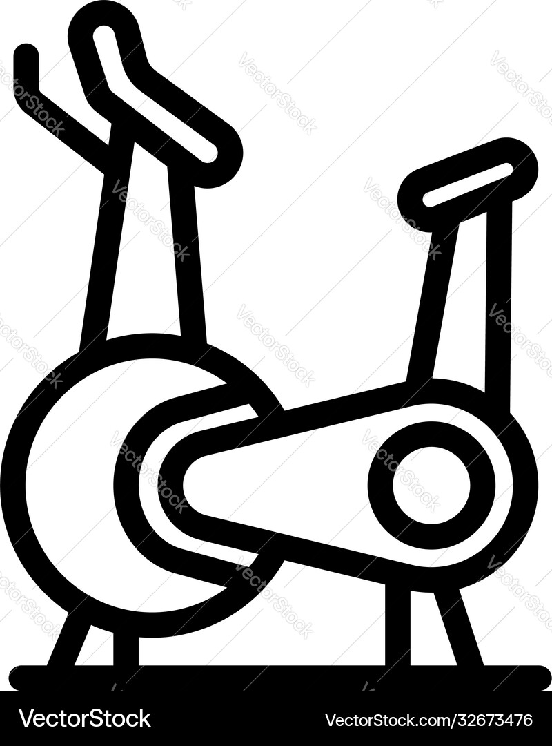 Race exercise bike icon outline style Royalty Free Vector