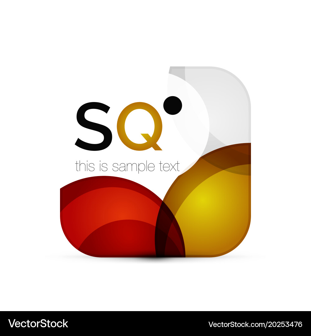 Square geometric abstract business emblem Vector Image