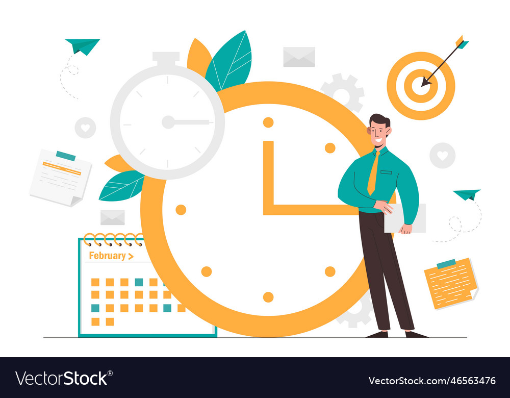 Time management concept Royalty Free Vector Image