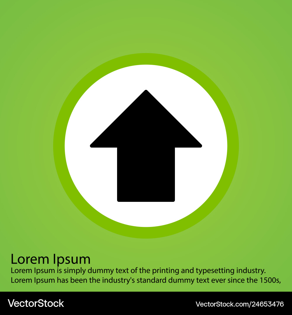 Upward arrow icon Royalty Free Vector Image - VectorStock