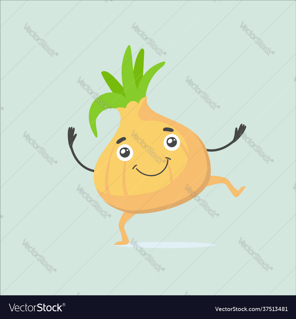Cute vegetable mascot or icon Royalty Free Vector Image