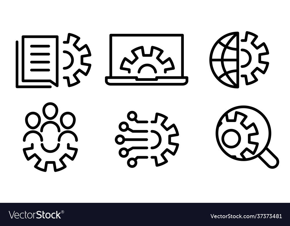Engineering icon set Royalty Free Vector Image