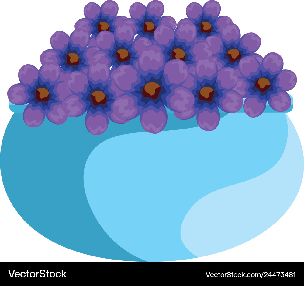 Floral decoration in ceramic pot Royalty Free Vector Image