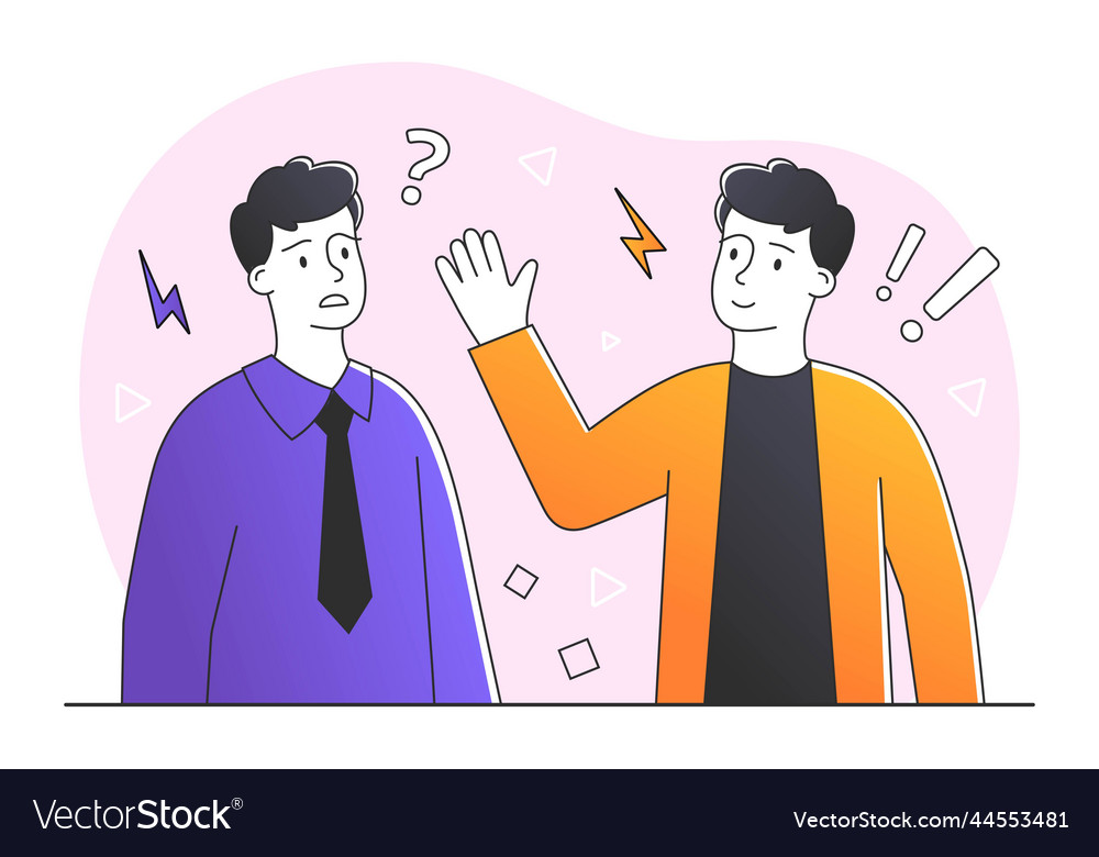 Frustrated man concept Royalty Free Vector Image
