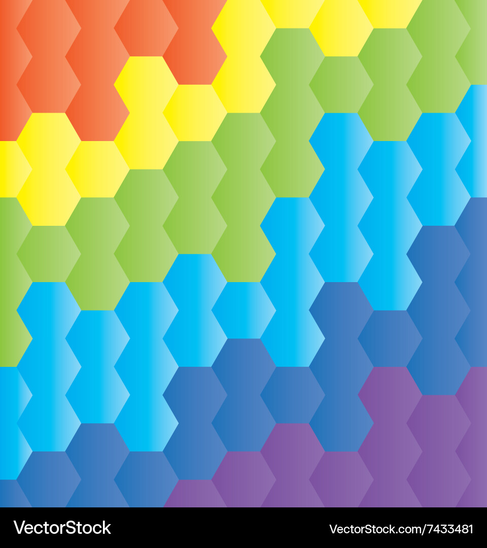 Honeycomb rainbow Royalty Free Vector Image - VectorStock