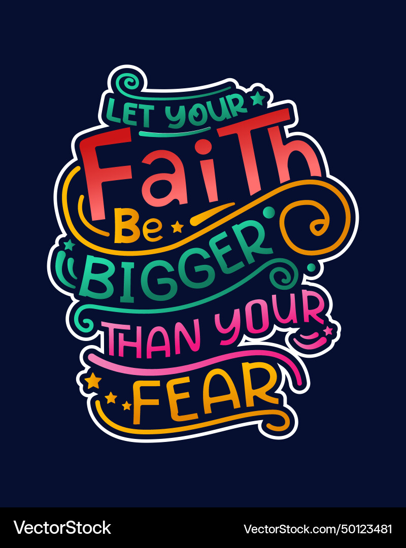 Inspirational hand drawn lettering poster tshirt Vector Image